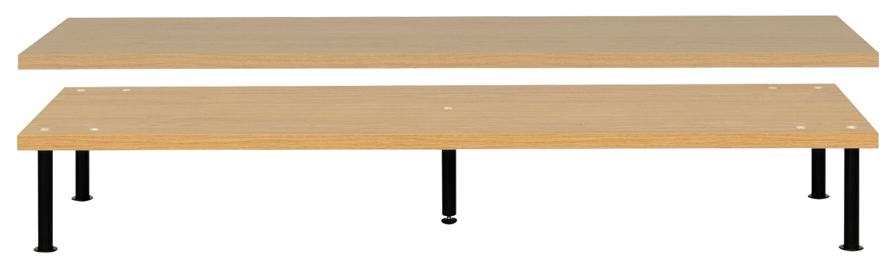 ARO kansi + pohja 120 cm tammi (Mustat metallijalat) - Aro ...