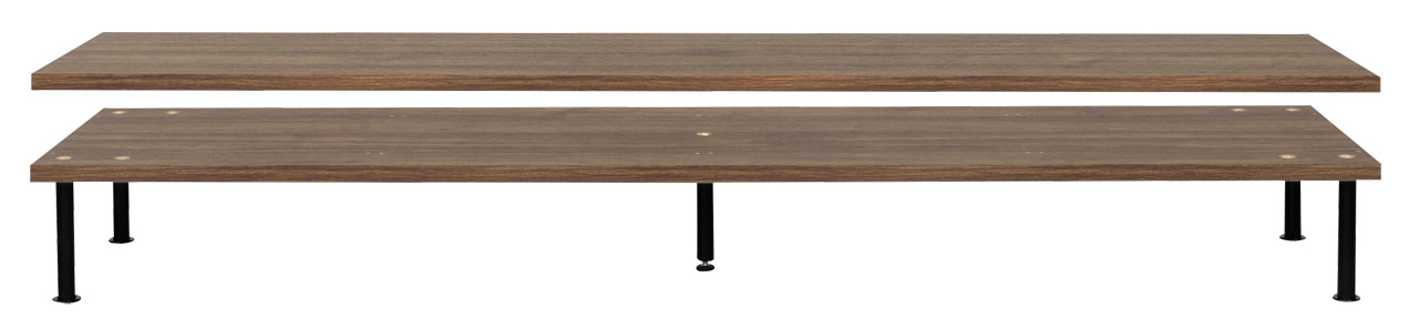 ARO kansi + pohja 160 cm pähkinä (Mustat metallijalat) - Aro ...