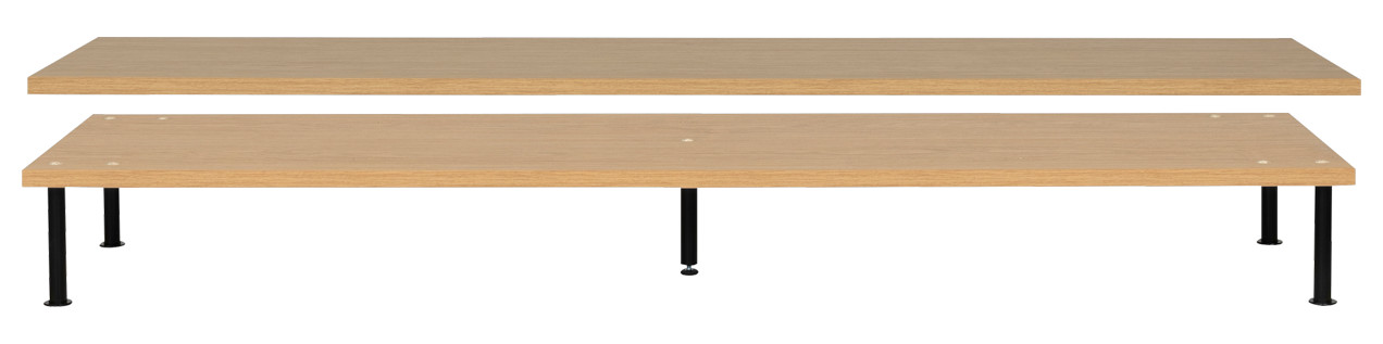 ARO kansi + pohja 160 cm tammi (Mustat metallijalat) - Aro ...