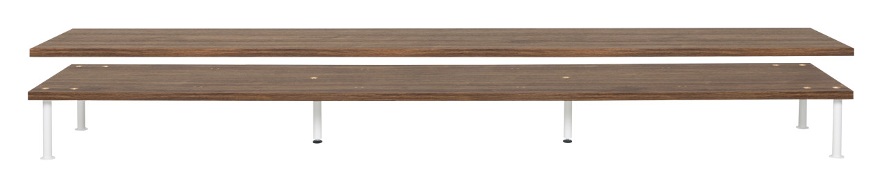 ARO kansi + pohja 200 cm pähkinä (Valkoiset metallijalat) - Aro ...