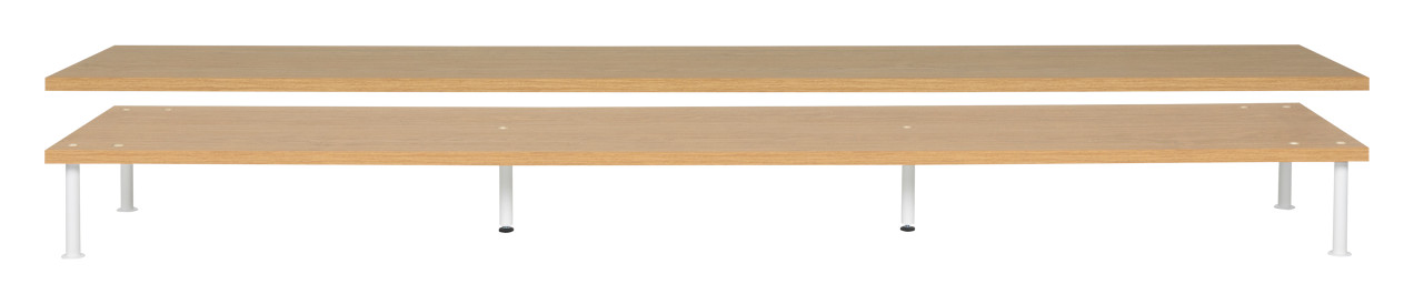 ARO kansi + pohja 200 cm tammi (Valkoiset metallijalat) - Aro ...