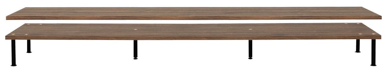 ARO kansi + pohja 200 cm pähkinä (Mustat metallijalat) - Aro ...