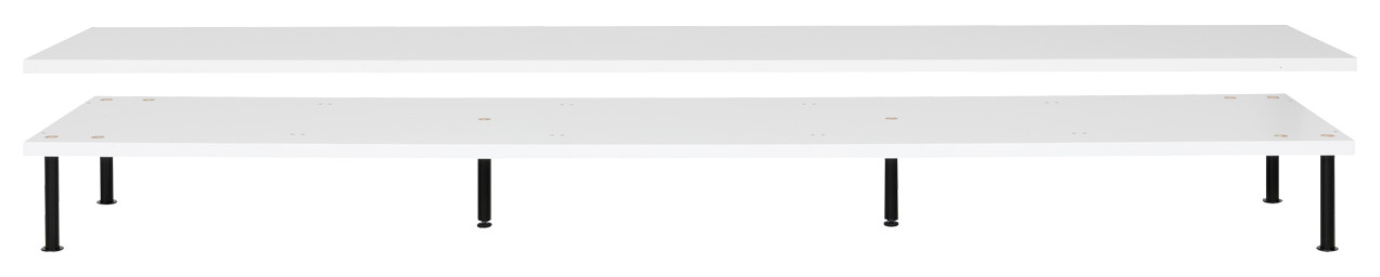 ARO kansi + pohja 200 cm valkoinen (Mustat metallijalat) - Aro ...