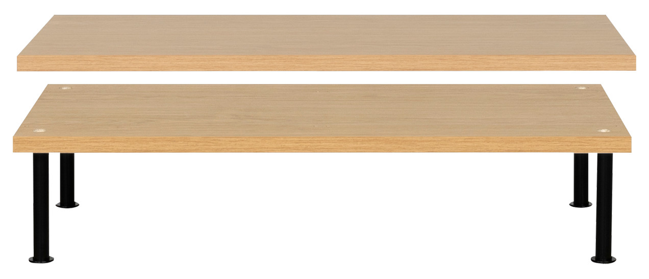 ARO kansi + pohja 80 cm tammi (Mustat metallijalat) - Aro ...