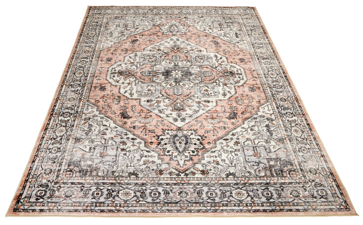 ELLIE-matto 160 x 230 cm (valkoinen-rosa) - Sileät matot | Asko