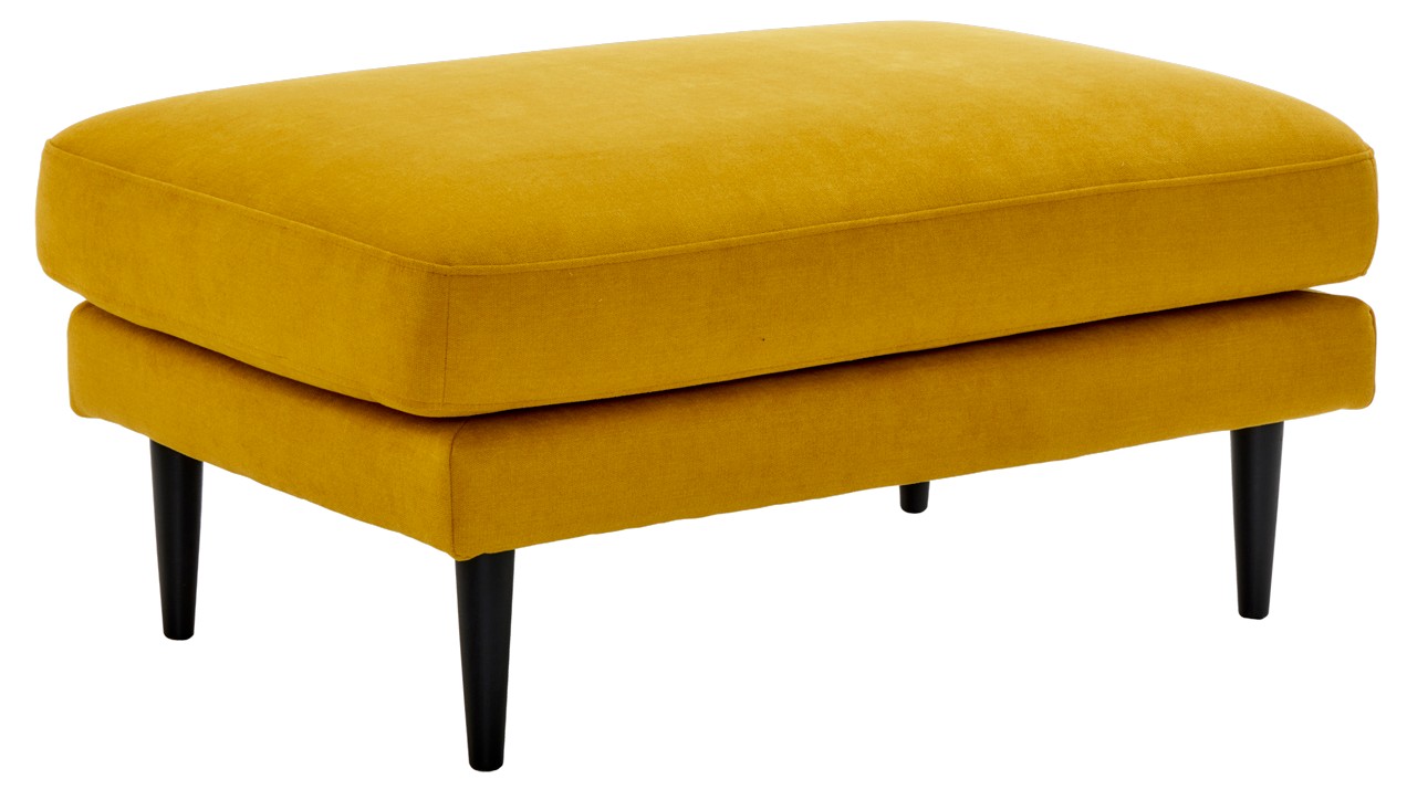 FRIDA-rahi, Bistro-kangas, irtopäällisellä (keltainen, jalat musta puu ...