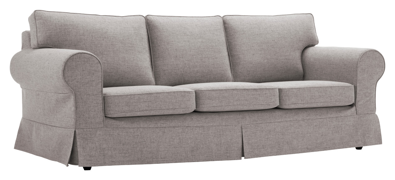 KARO-irtopäällinen 3h sohvaan helmalla, Tiama-kangas (hiekka ...