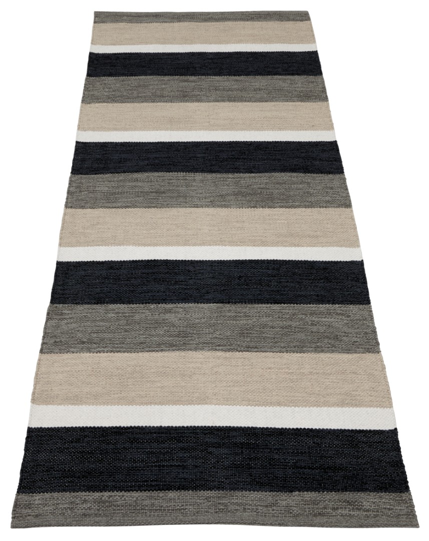 PURO-matto 80 x 250 cm (musta-harmaa) - Puuvillamatot ja ...