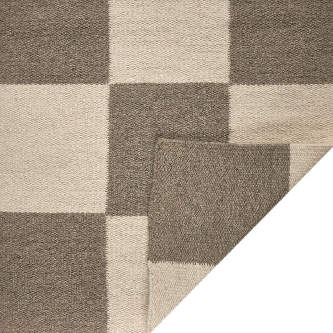 RUUTU-matto 200 x 290 cm (harmaa-valkoinen) - Villamatot | Asko